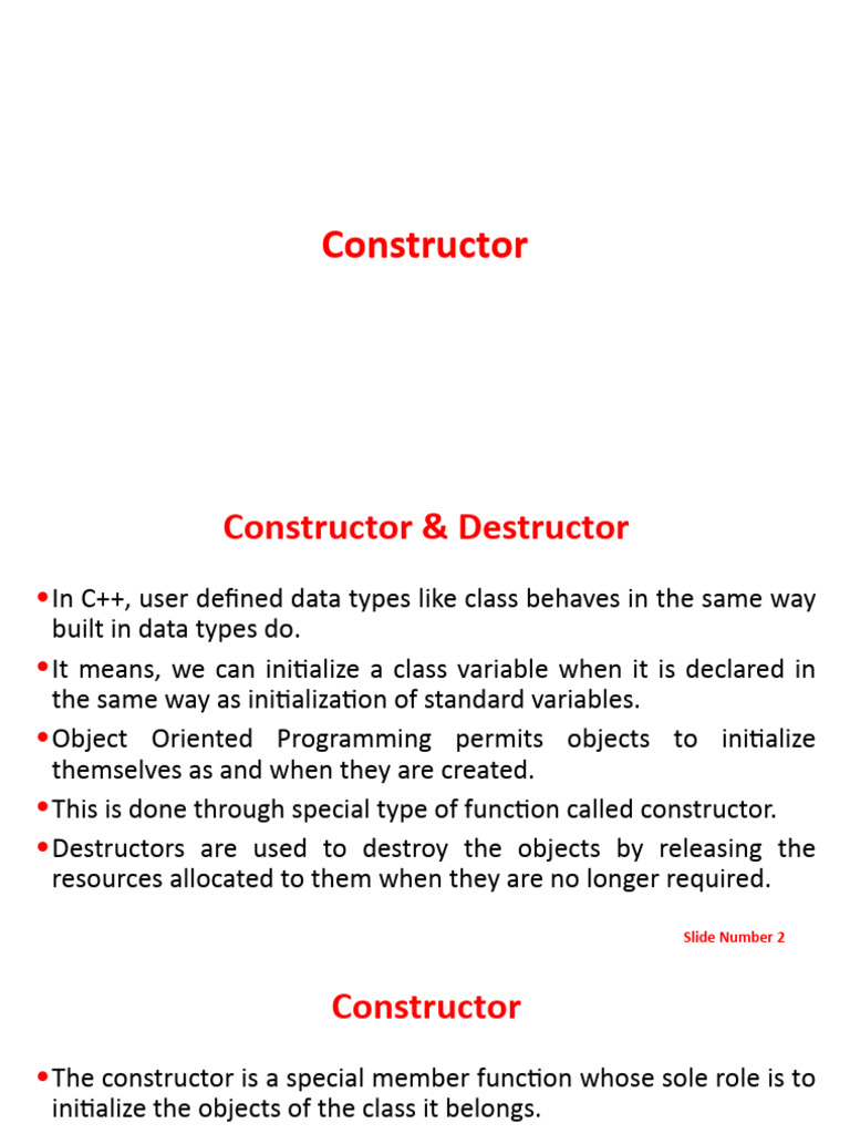 Constructor 113919 Pdf Programming Constructor Object Oriented Programming
