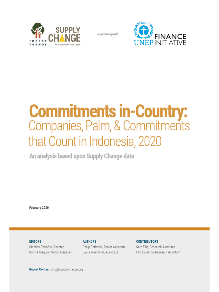 Commitments in Country Web 2020 FINAL LW4 | PDF | Palm Oil | Deforestation