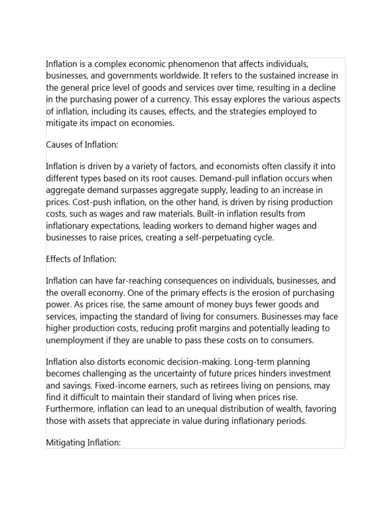 Inflation | PDF | Inflation | Fiscal Policy