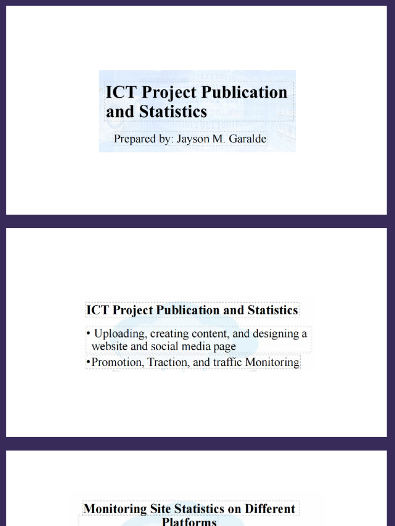 ICT Statistics | PDF
