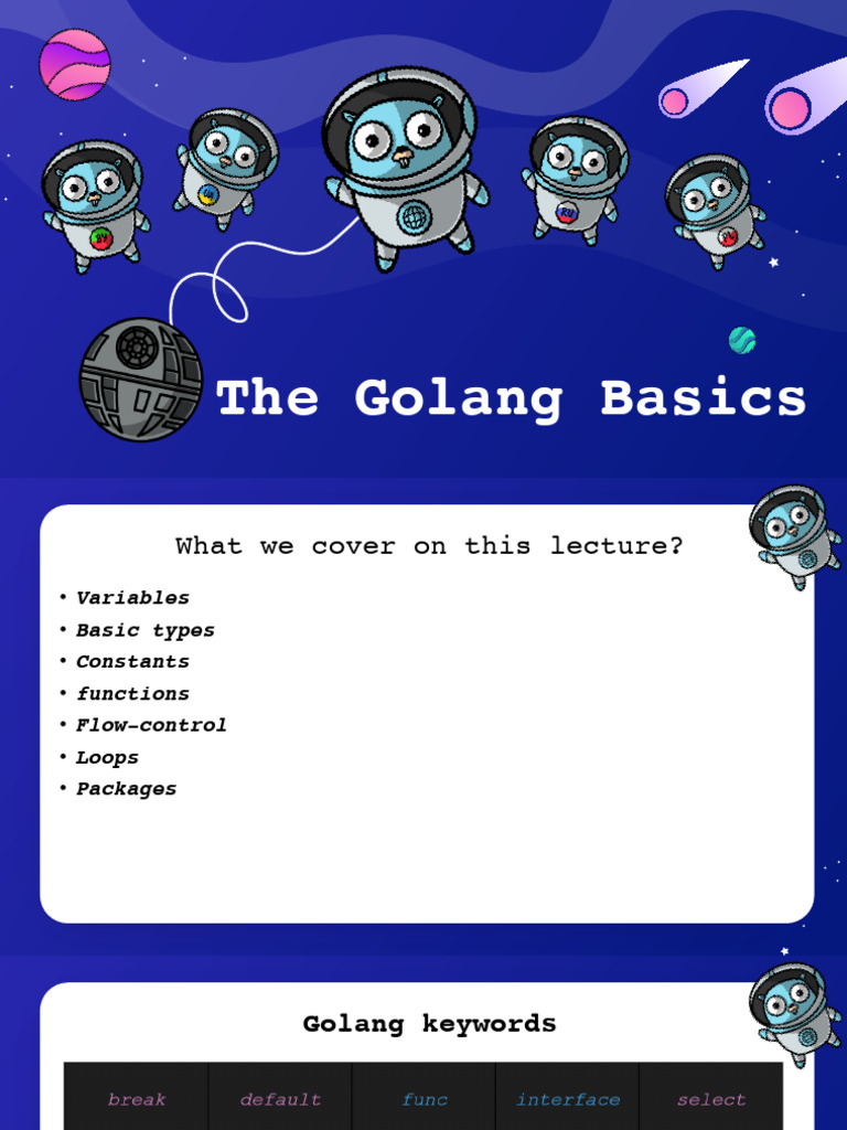 01 Golang Basics Pdf Boolean Data Type Integer Computer Science 7525