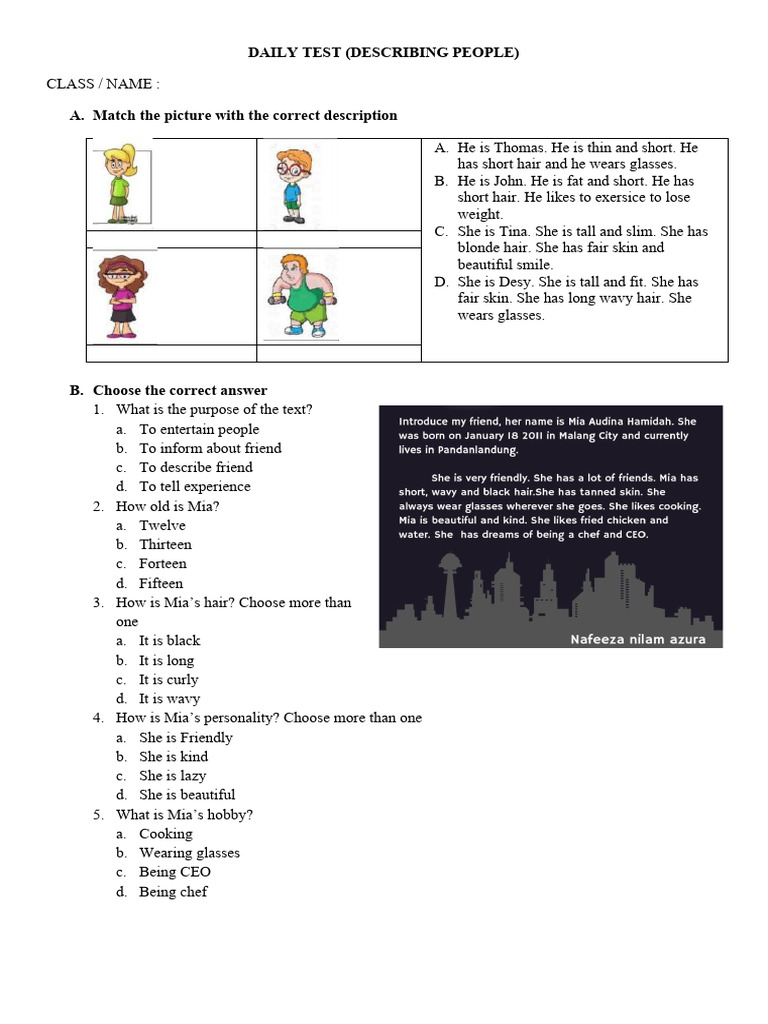 DAILY TEST People | PDF