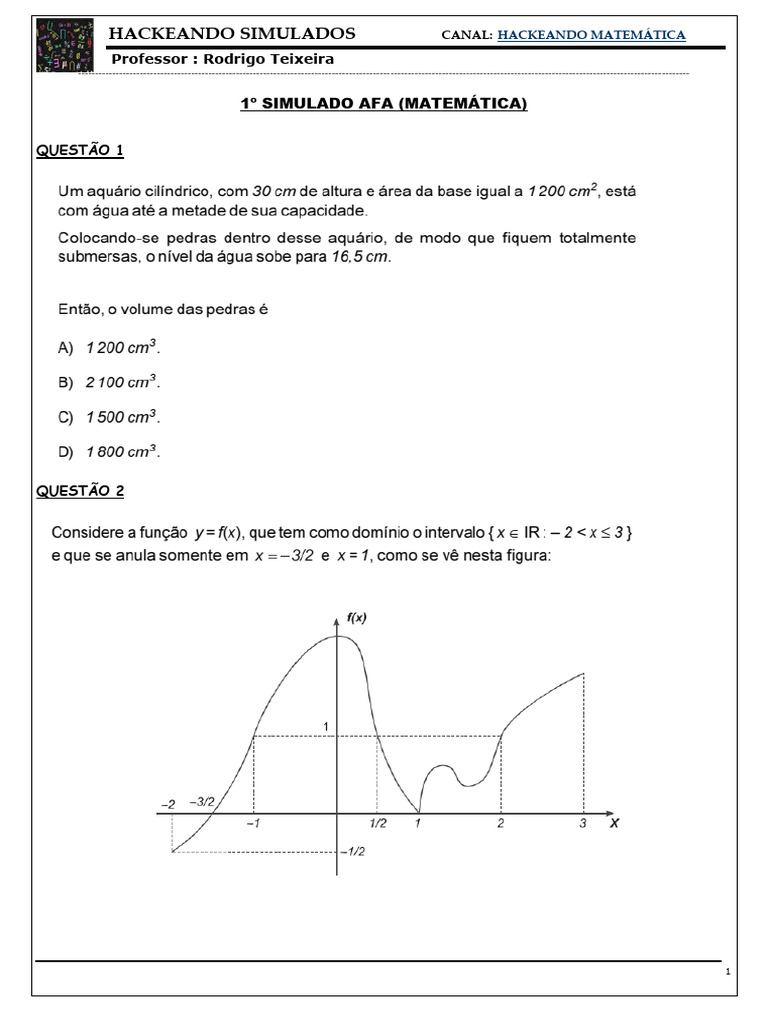 1º Simulado Afa | PDF
