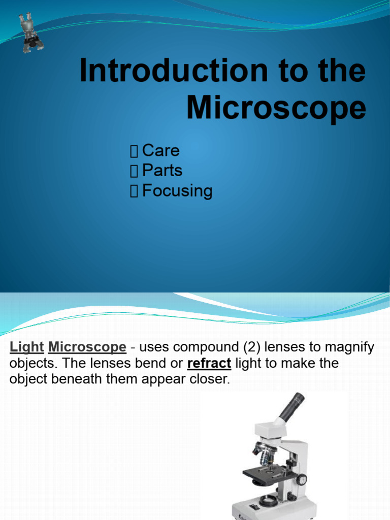 How To Correctly Use A Microscope Updated | PDF | Electromagnetic Radiation | Optics