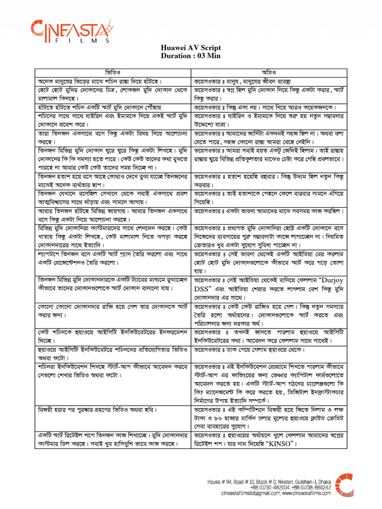 Huawei AV Script | PDF