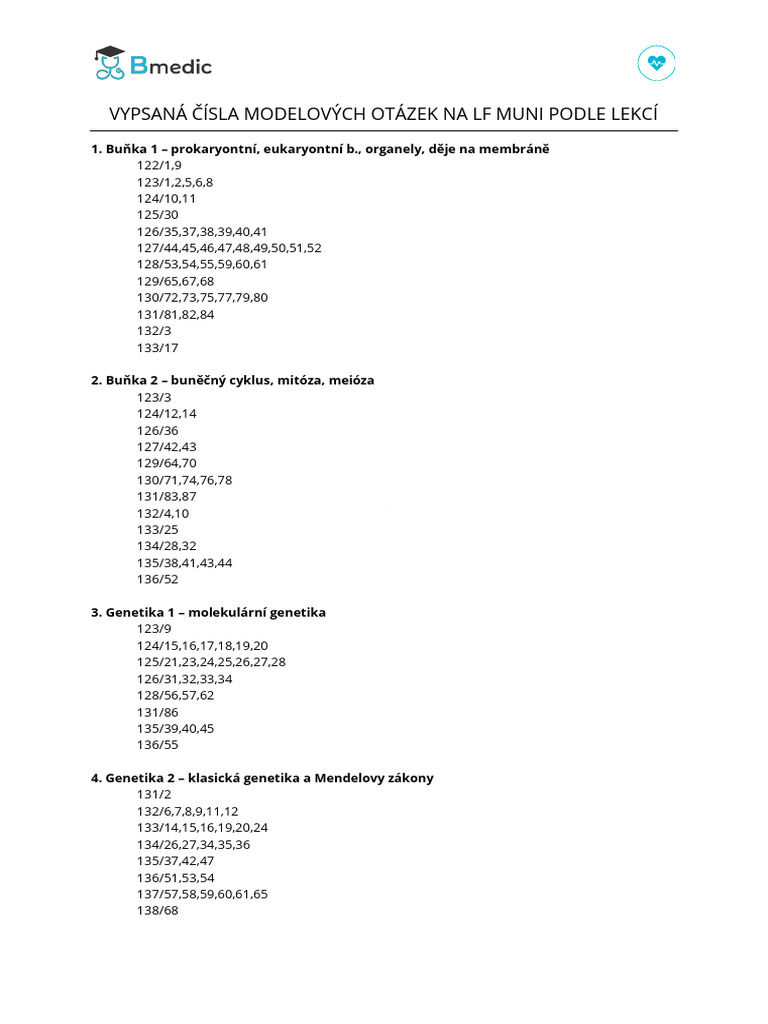 Vypsané Modelové Otázky Muni | PDF