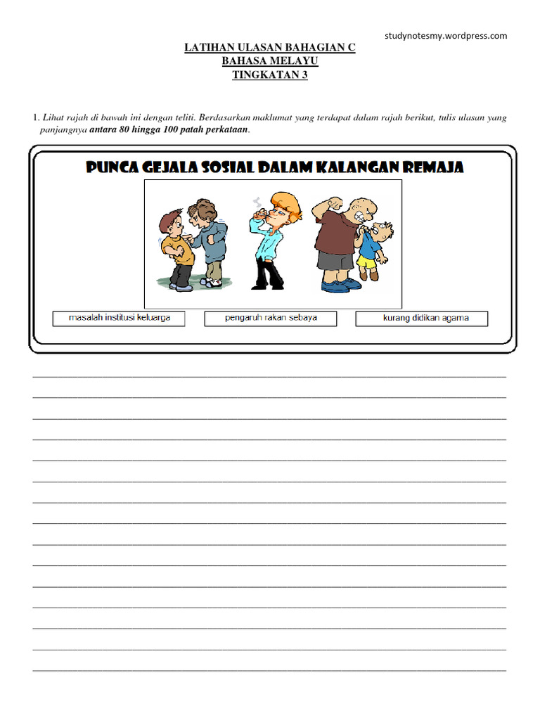 Latihan Ulasan Bahagian C Bahasa Melayu Tingkatan 3 | PDF Latihan Ulasan Bahagian C Bahasa Melayu Tingkatan 3 | PDF