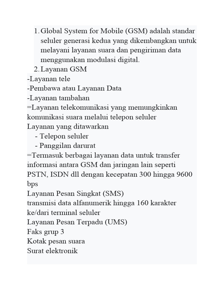 Global System For Mobile | PDF