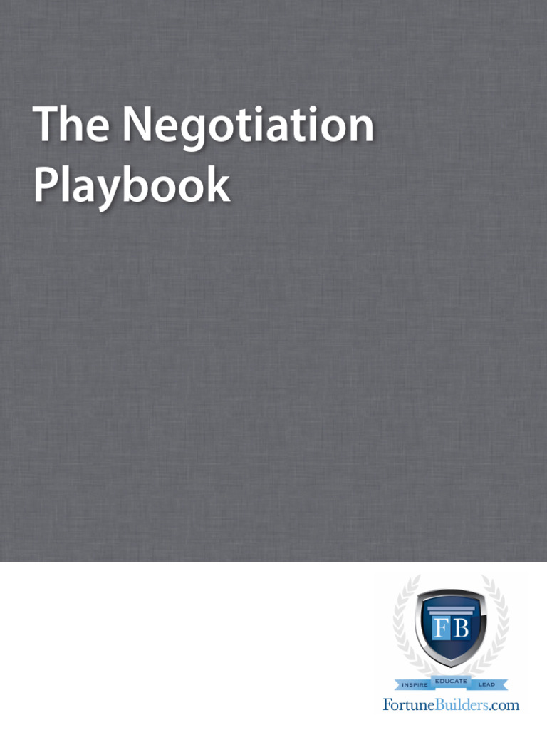 The Negotiation Playbook | PDF | Negotiation | Sales