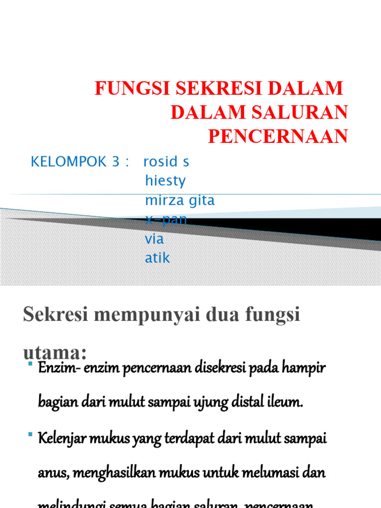 Fungsi Sekresi Pncernaan | PDF | Kesehatan Holistik