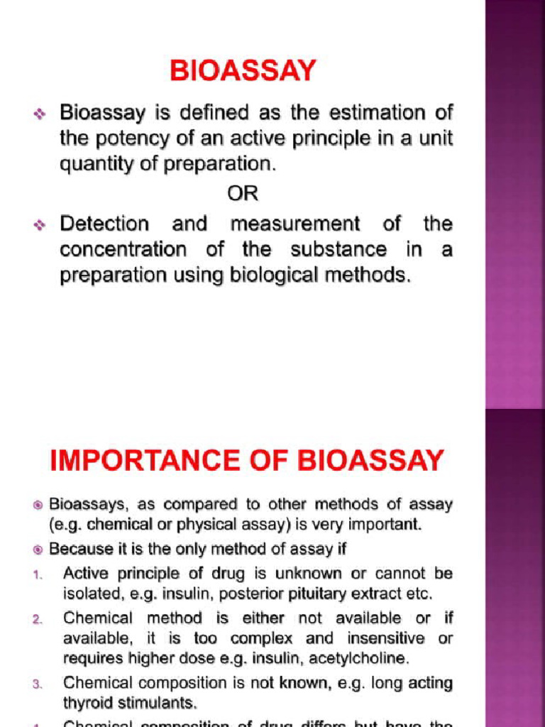 Bioassay & Types | PDF