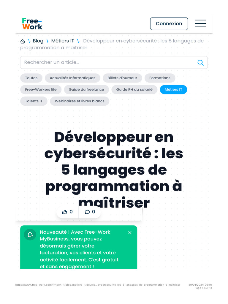 Développeur en cybersécurité - les 5 langages de programmation à ...
