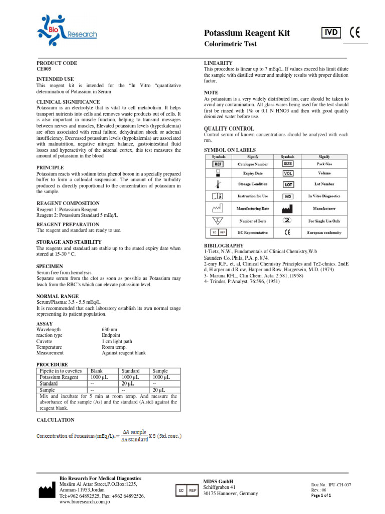 Potassium | PDF | Chemistry | Physical Sciences