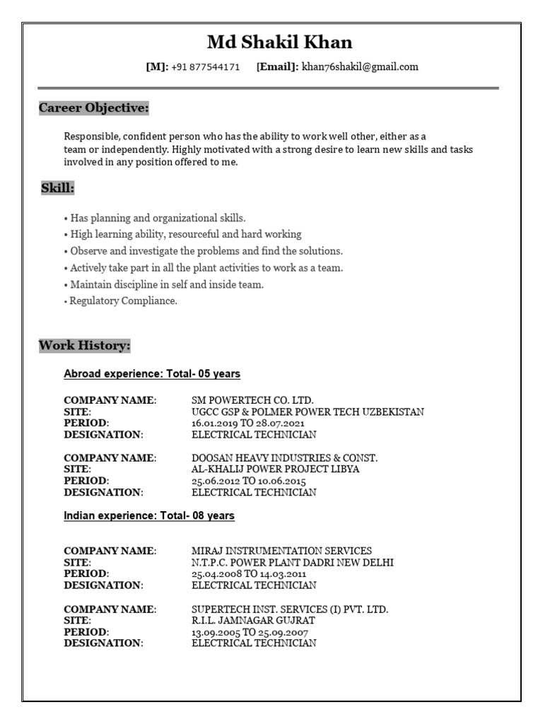 New Resume Shakil | PDF