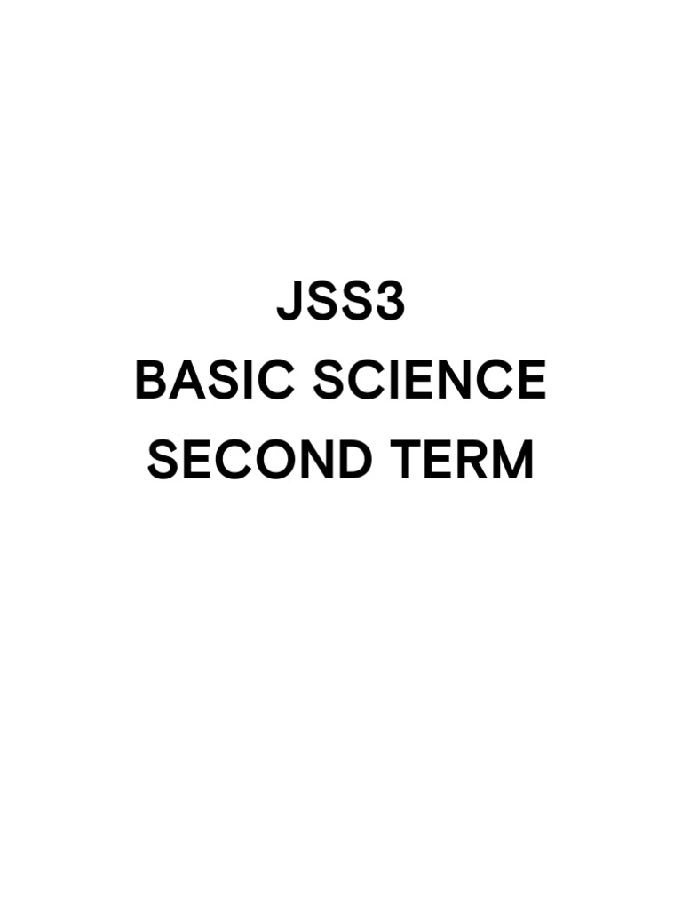 Basic Science Jss 3 Second Term | PDF | Human Eye | Ear
