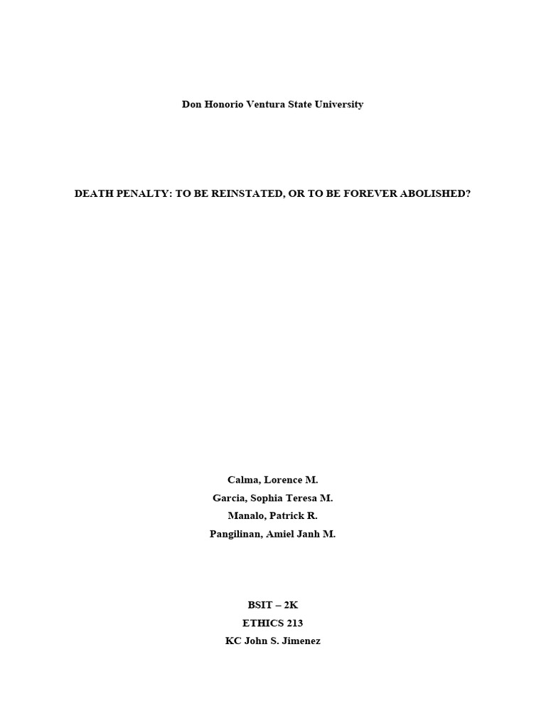 GROUP 2 - Finals-Project - Death-Penalty | PDF | Capital Punishment ...