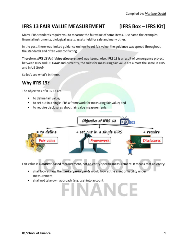 IFRS 13 Fair Value Measurement Overview | PDF | Finance & Money Management