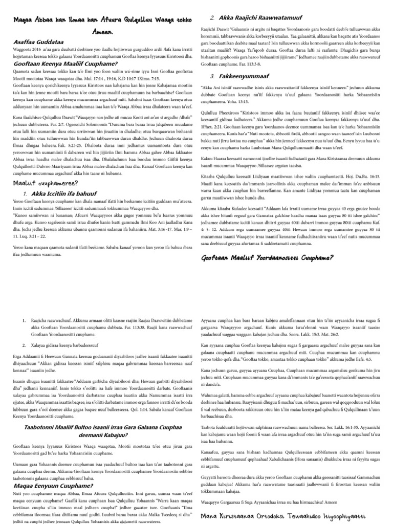 Afuura Qulqulluu | PDF