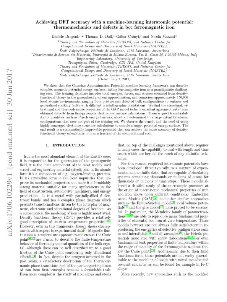 Achieving DFT Accuracy With A Machine-Learning Interatomic Potential: Thermomechanics and ...