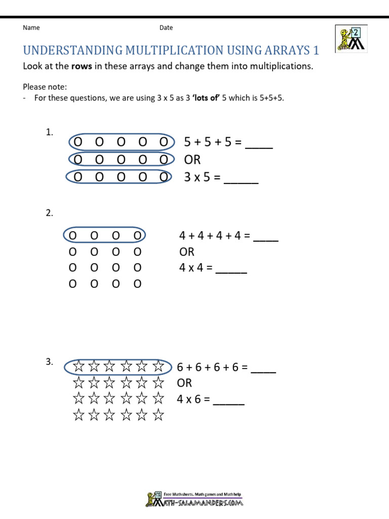 Understanding Multiplication Using Arrays 1 | PDF | Teaching Methods & Materials
