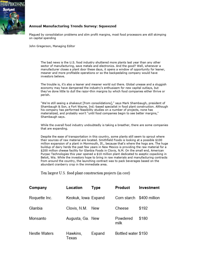 Annual Manufacturing Trends Survey | PDF | Automation | Walmart