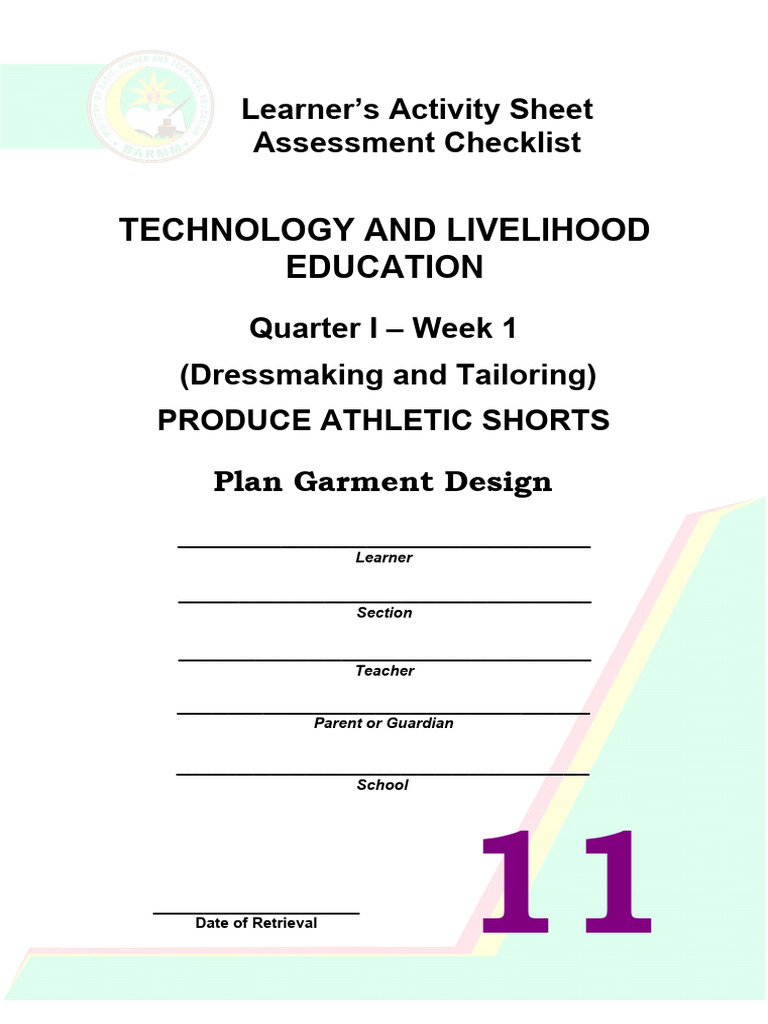 Sulu - G11 - TLE - DRESSMAKING & TAILORING - W1 - 001 | PDF | Textiles | Sewing