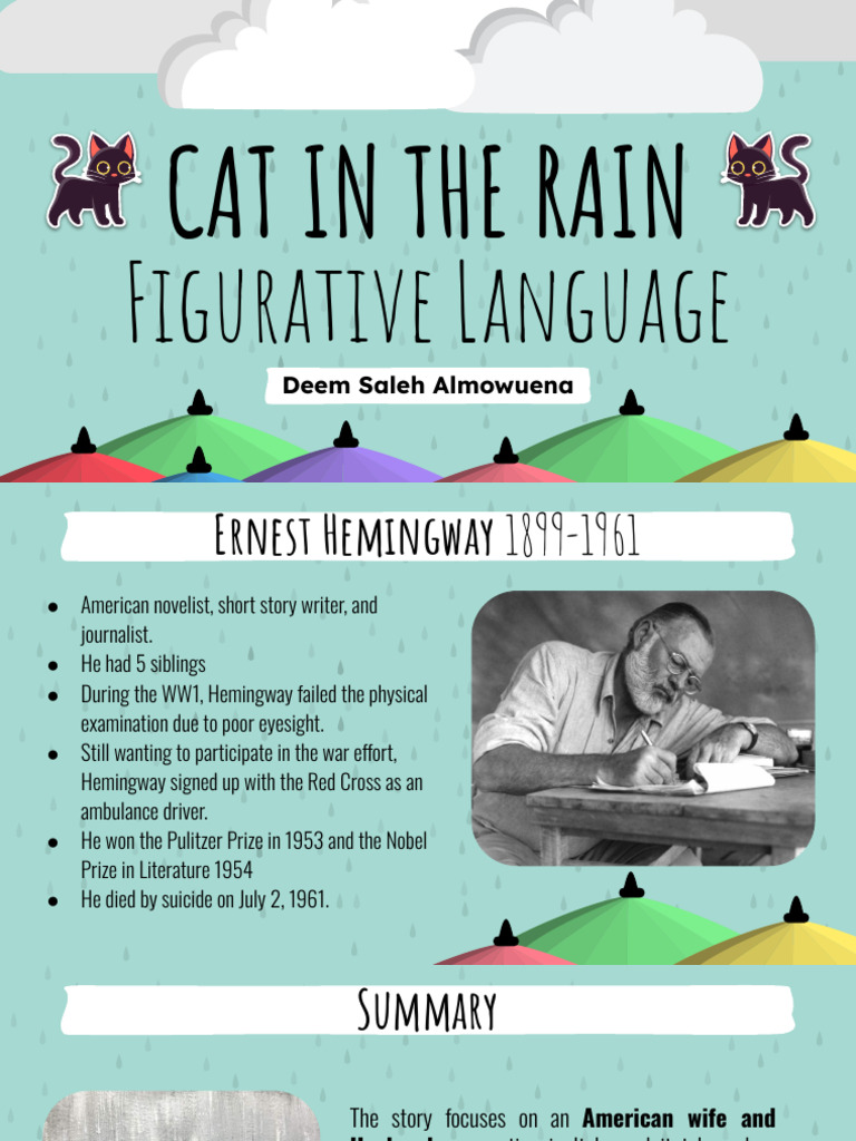 Cat in The Rain Figurative Language | PDF