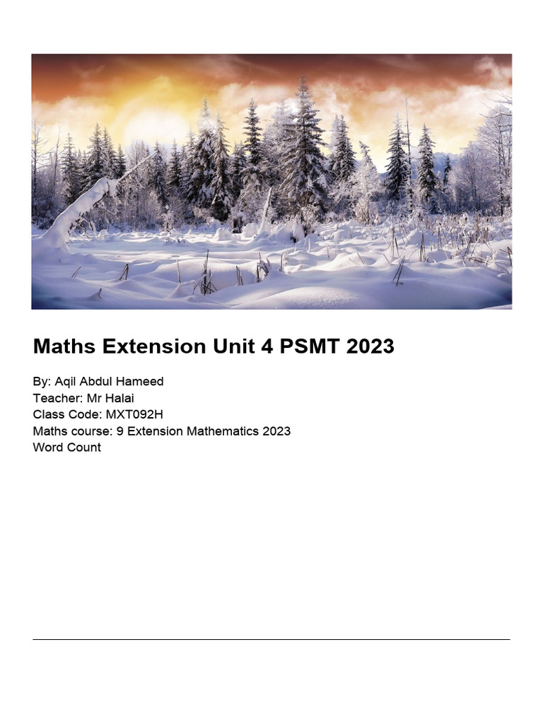 2023 Year 9 PSMTDraft | Download Free PDF | Mean | Outlier