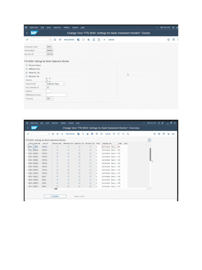 Settings For Bank Statement Monitor | PDF | Banks | Database Transaction