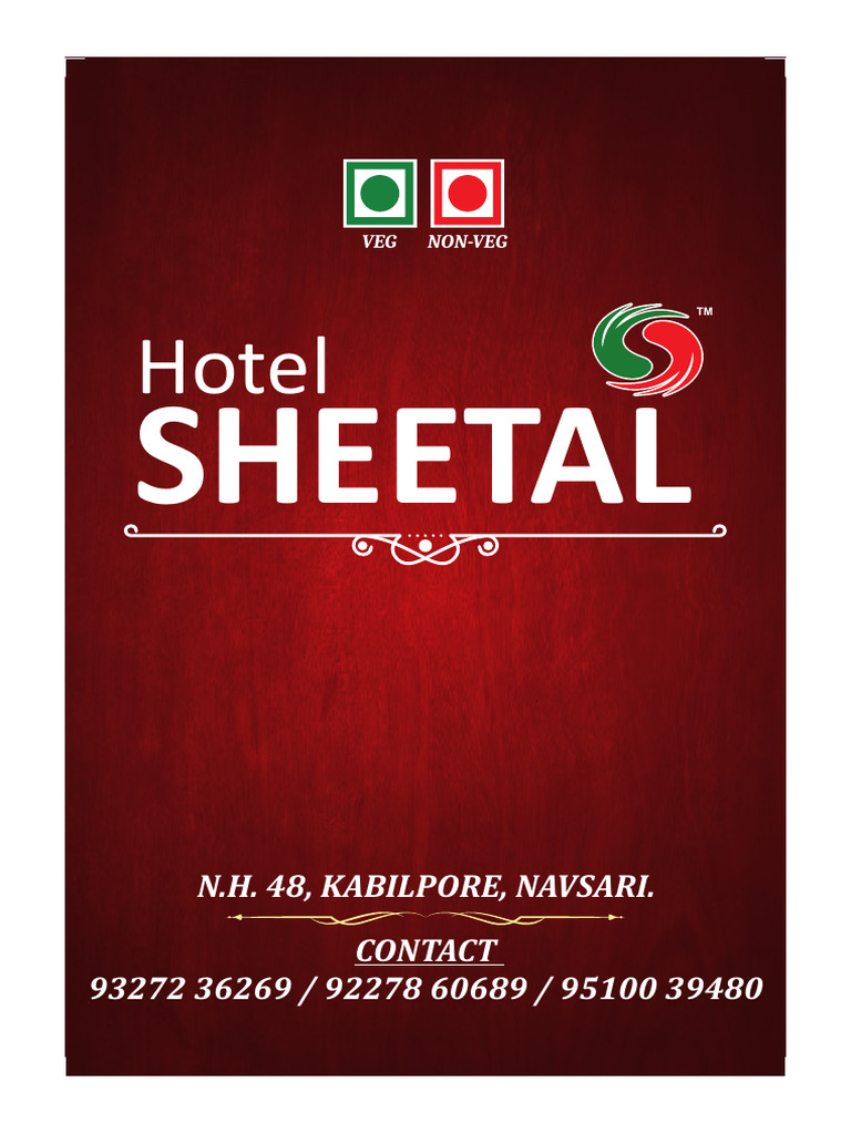 Sheetal Hotel Navsari Menu Card | PDF | Drink | Sandwich