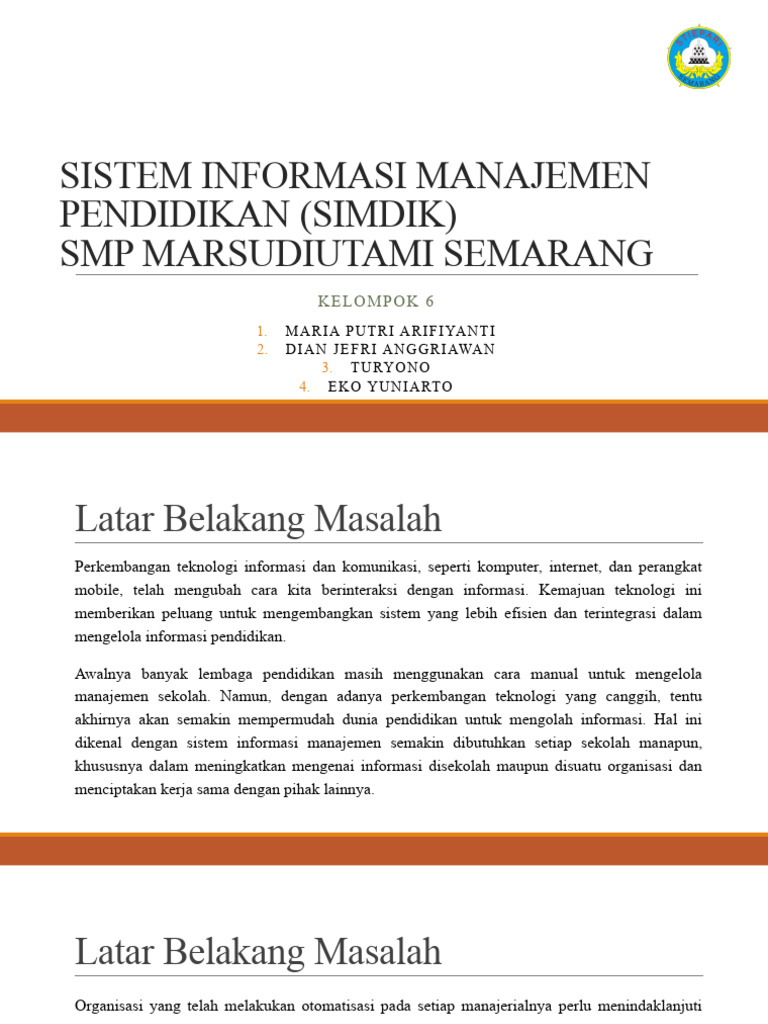 Sistem Informasi Manajemen Pendidikan | PDF