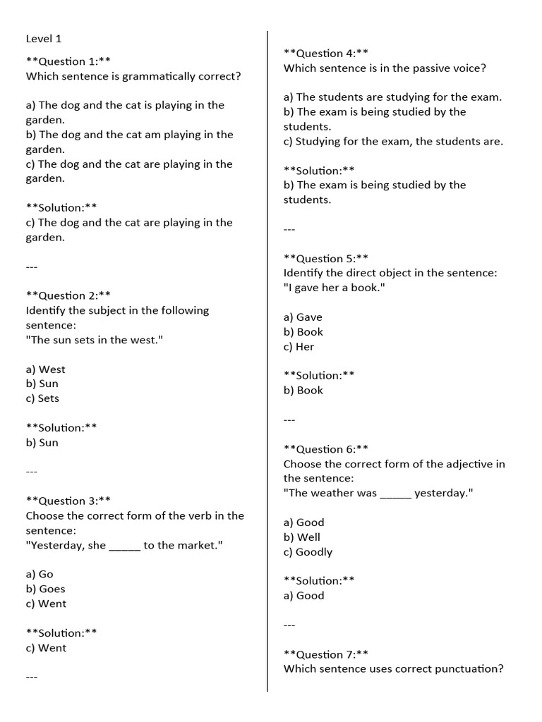 Grammar Exercises and Solutions | PDF | Morphology | Semantic Units