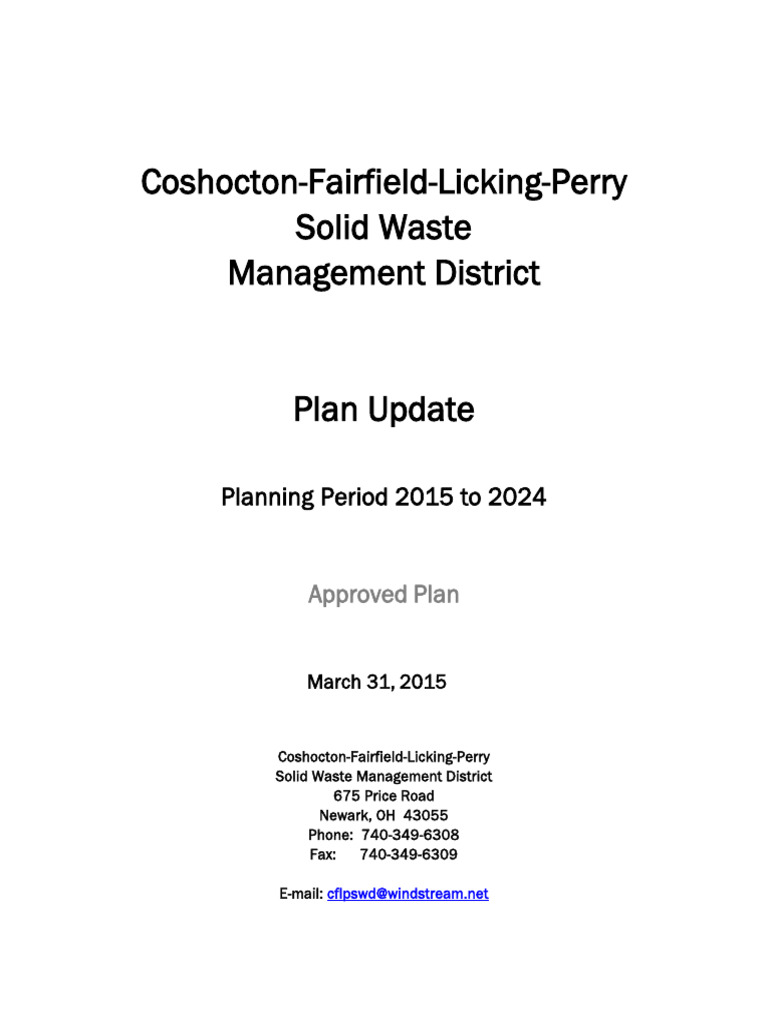 Approved Complete Plan | PDF | Waste Management | Waste