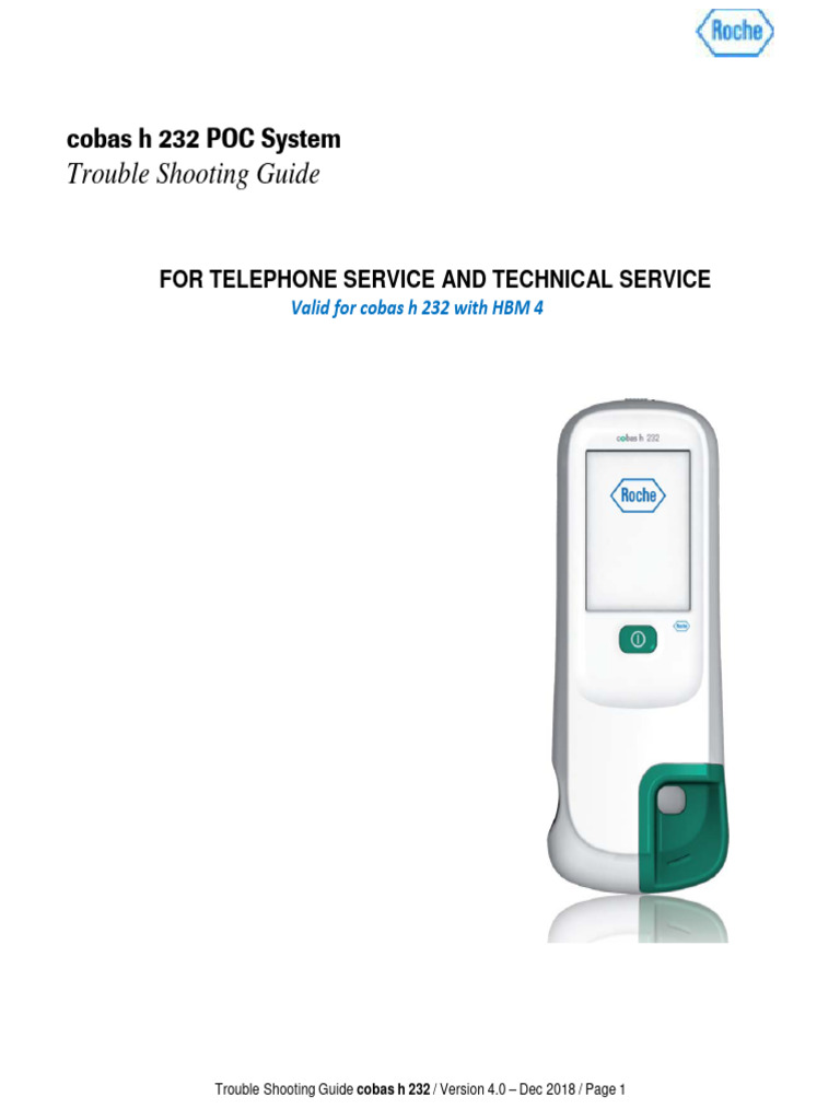 Troubleshooting Guide Cobas H 232 V4.0 | PDF | Power Supply | Computing