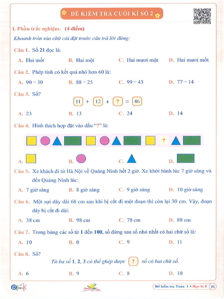 L1 - HK2 - NVVN - ĐỀ ÔN TẬP SỐ 2 - NGÀY 20.04.2023 | PDF