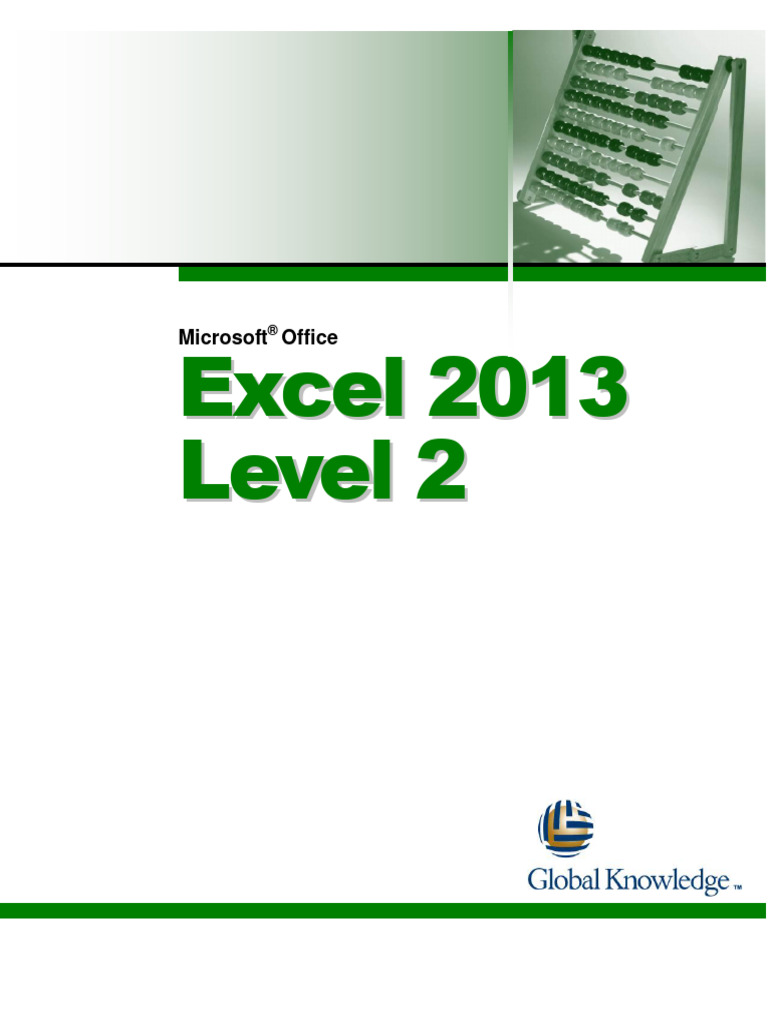 Excel 2013 Level 2 Pdf Microsoft Excel Chart