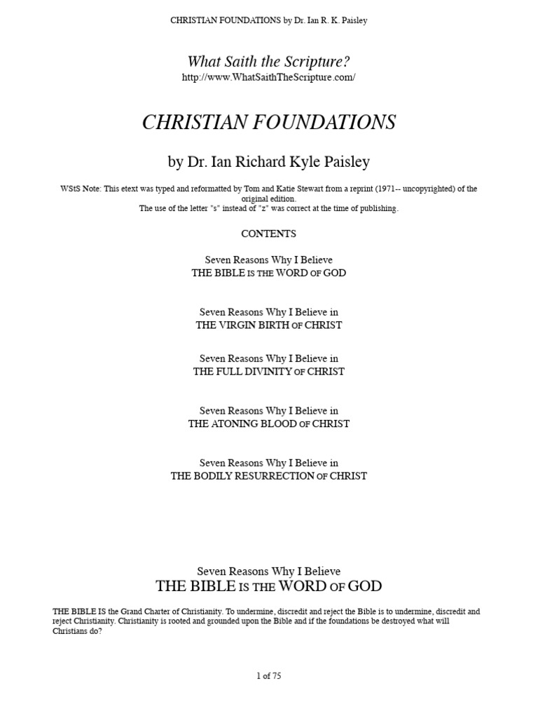 Christian Foundations Text | PDF | Revelation | Jesus