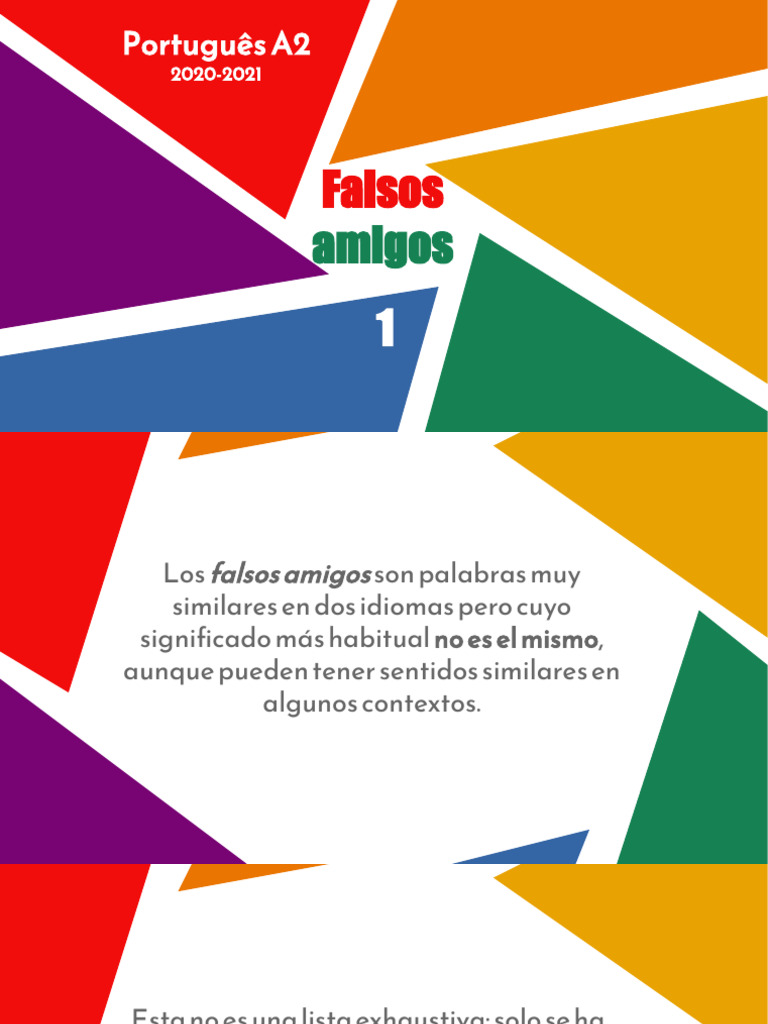 A2 Falsos Amigos 1 Pdf