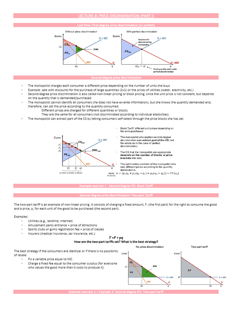 Lecture 8 - Price Discrimination (Part II) .Copia 2 | PDF | Price ...