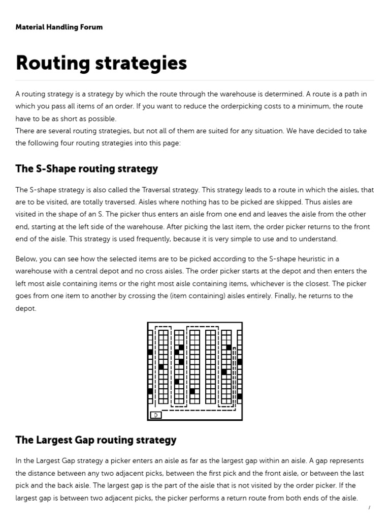 Routing Strategires | PDF | Dynamic Programming | Warehouse