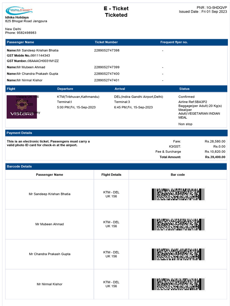 Eticket 64090219 | PDF