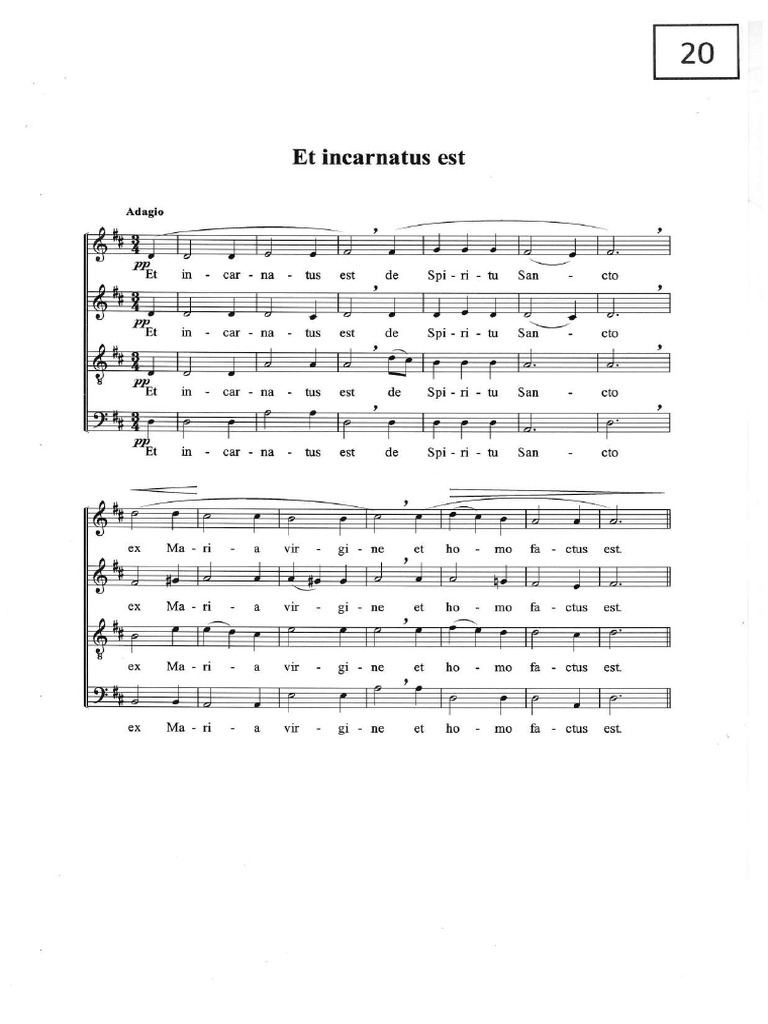 20 Et Incarnatus Est | PDF