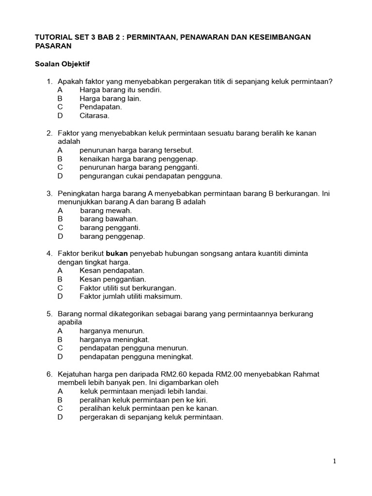 Soalan Set 3 Mikro - 230807 - 154128 | PDF