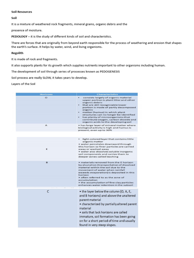 Soil Reviewer | PDF | Weathering | Soil