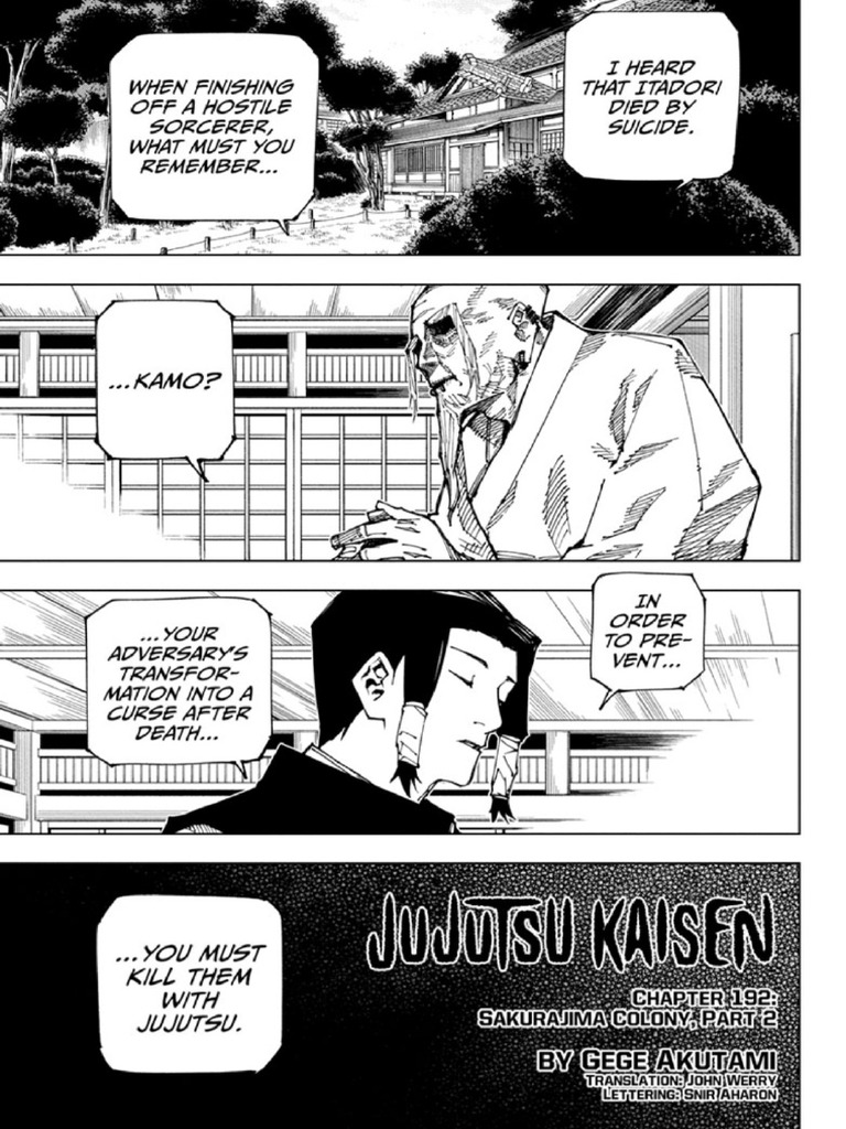 Jujutsu Kaisen Chapter 192 | PDF Jujutsu Kaisen Chapter 192 | PDF