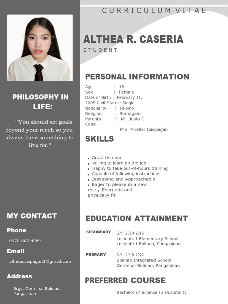CV Girls | PDF
