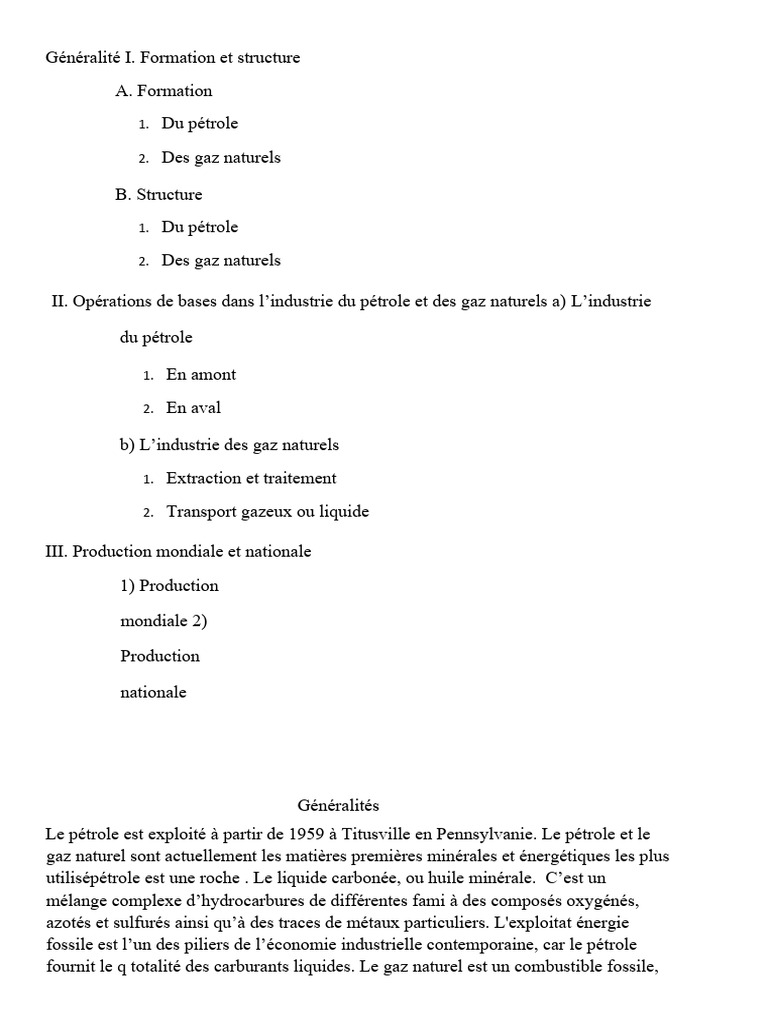 Formation et structure du pétrole et gaz | PDF | Gaz naturel | Pétrole