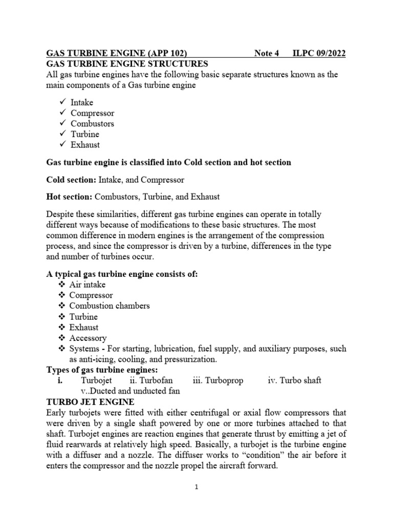 GTE Note 4 2023 | PDF | Jet Engine | Gas Turbine