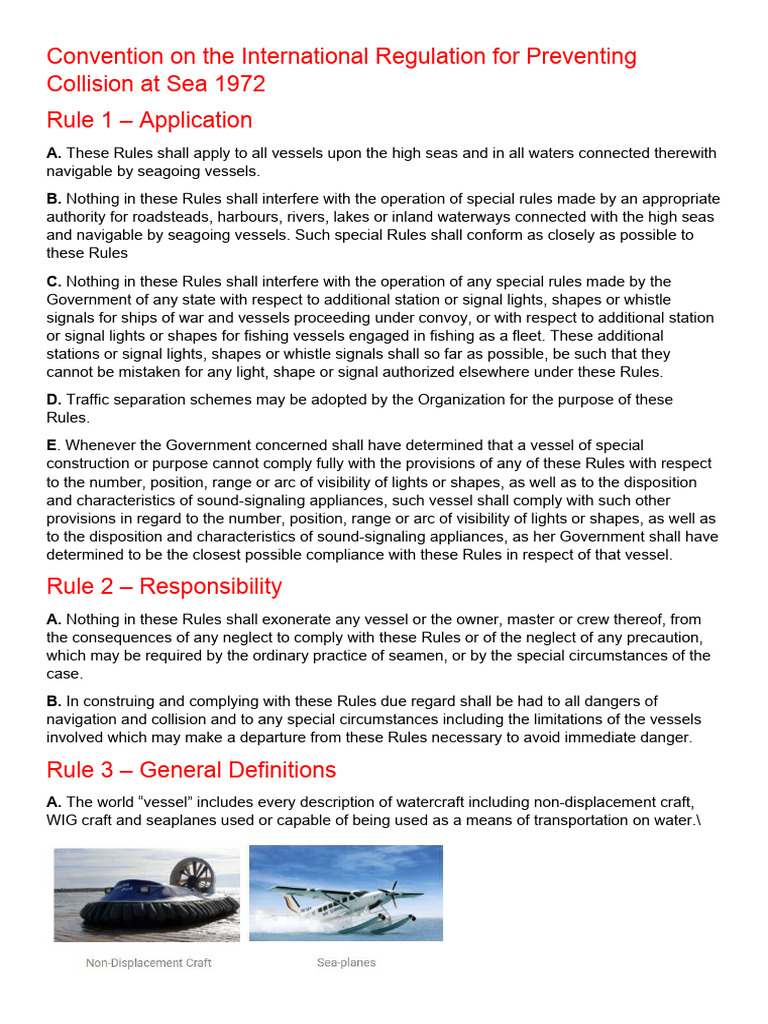 Convention On The International Regulation For Preventing Collision at ...