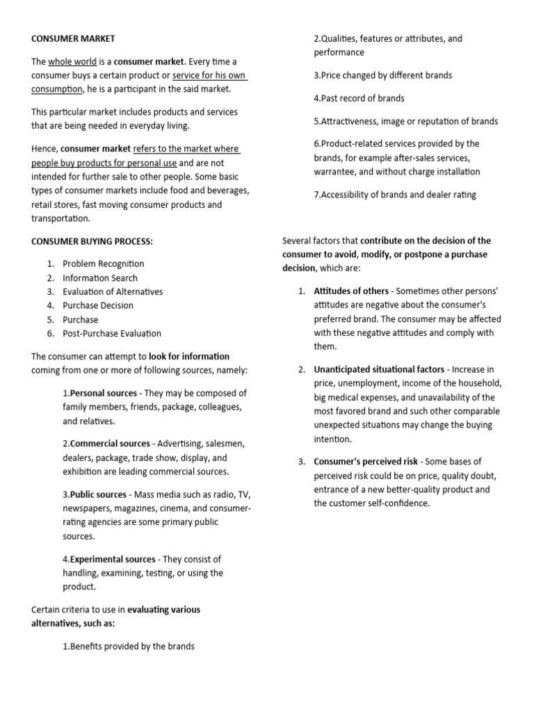 Consumer Market | PDF | Consumer Behaviour | Brand